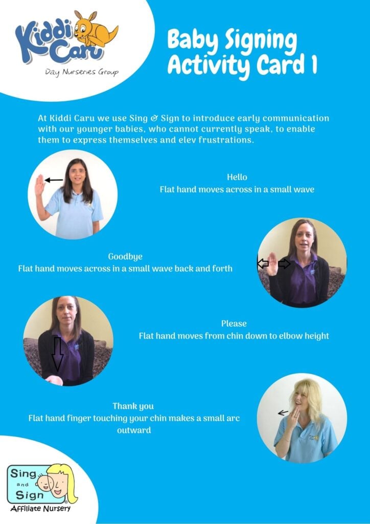 Sing & Sign Greeting Activity Card | Grandir UK